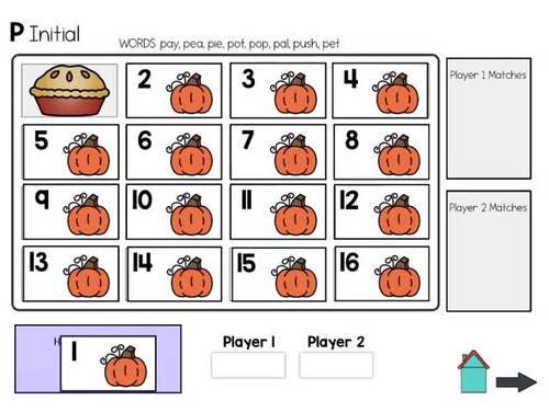 Articulation Memory Game Pumpkin Theme Boom Cards for Speech Therapy