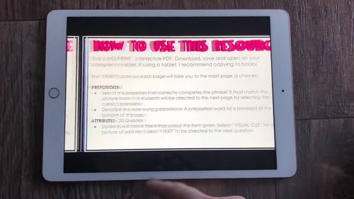 DISTANCE LEARNING Speech Therapy LANGUAGE Tasks- SIX TARGETS! | TpT