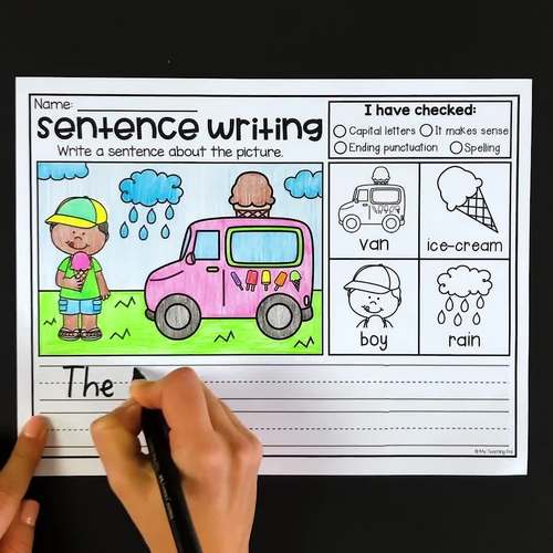 Sentence Writing Worksheets by My Teaching Pal | TPT