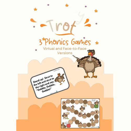 Turkey Phonics Games - CVC, Blends, Glued, 1-2 syllable words with -ed ...