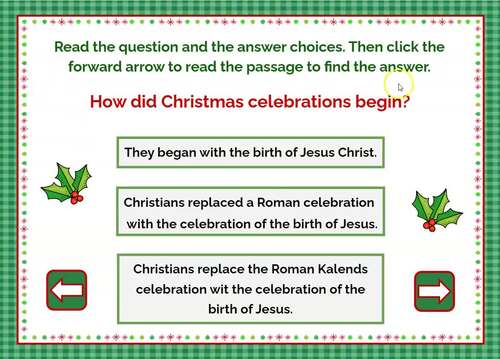 Christmas Around the World Scavenger Hunt #1 BOOM Cards by CarolJ Creations