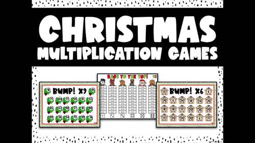 Christmas Multiplication Games by A Pawsitive Teacher | TPT