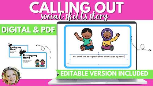 Blurting Out, Raising My Hand and Calling Out Social Skills Story Sped ...