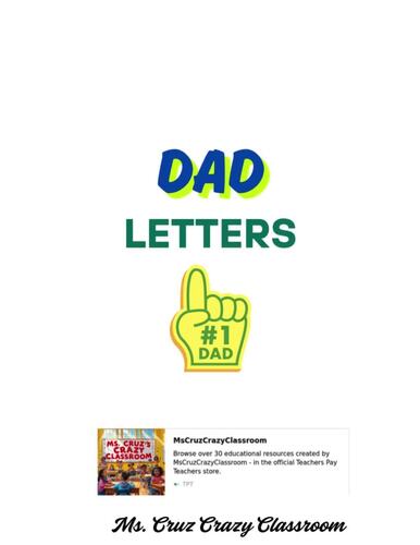Dad Letters by MsCruzCrazyClassroom - | TPT