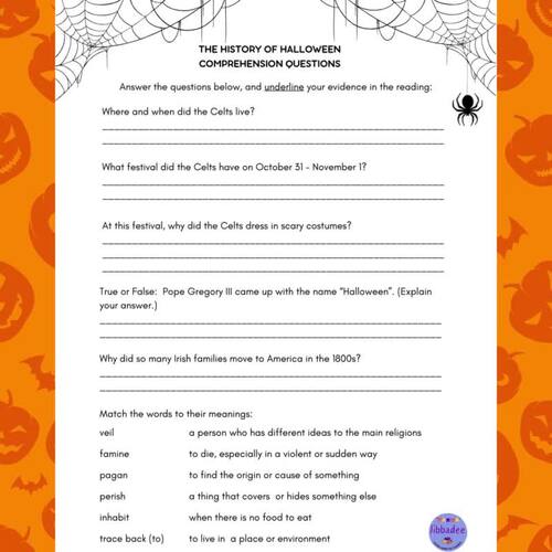 Halloween Activity Pack for Gr 4-5 Reading Comprehension, Puzzles, maze