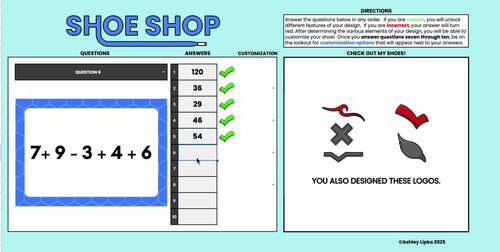 Evaluating Numerical Expressions with Order of Operations Digital Activity