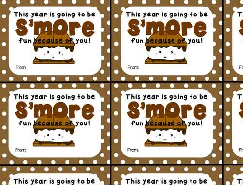 Smores Beginning of Year (BOY) Gift Tag- This year is going to be s ...