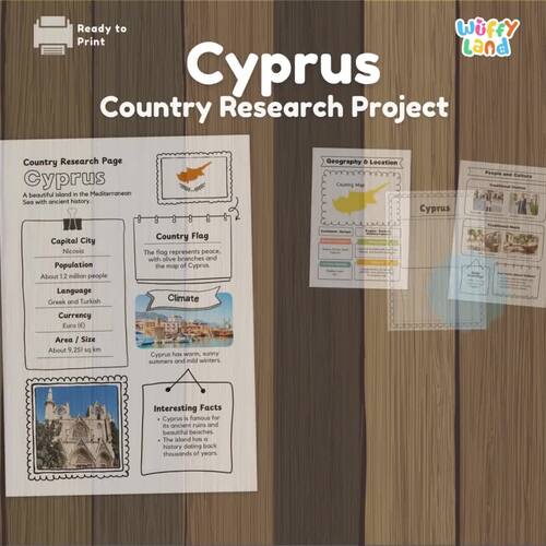 Cyprus Country Study Mini Bundle | Geography Flashcards Posters Research