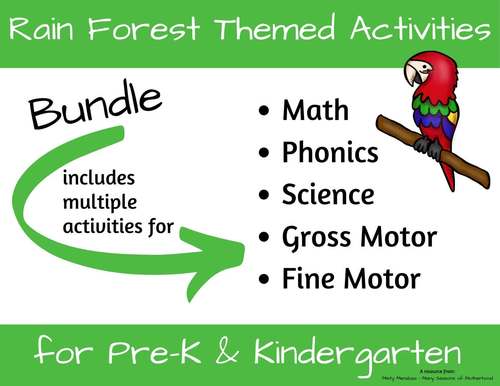 Rainforest Animals Activities BUNDLE - Math, Phonics, Science, Fine ...