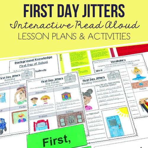 First Day Jitters Book Activities, Back to School Read Aloud Lesson Plans