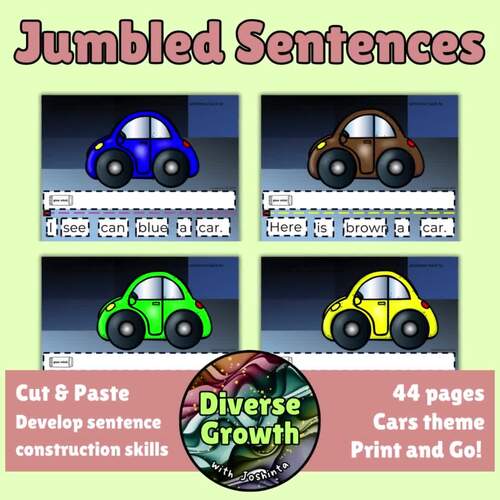 Jumbled Sentences for Speech, Language, and Sentence Structure Development
