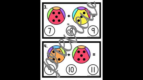 Summer Math Activity Clip Cards Dice Addition to 12 Task Cards | TPT