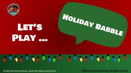 Christmas Mad Gab Gibberish Bundle: Winter, Kwanzaa, Hanukkah 200+ Phrases