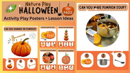 Nature Pumpkin Play Posters + Lesson Plans | PREK Halloween Theme