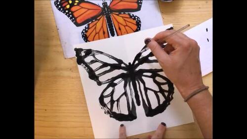 Monarch Butterfly Symmetry Paintings- VIDEO INSTRUCTIONS + Detailed ...
