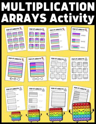 ARRAYS Multiplication Worksheet | Math Center Activity Multiplication facts