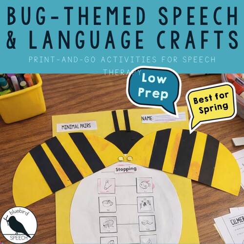 Bug Speech Therapy Crafts | Articulation, Language & Minimal Pairs ...