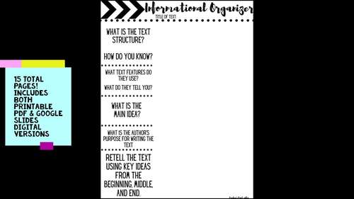 Informational Expository Graphic Organizers PRINTABLE & DIGITAL | TPT