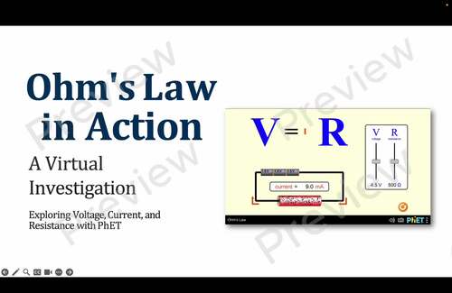 Ohm’s Law in Action: Virtual Investigation (PhET Simulation PowerPoint)