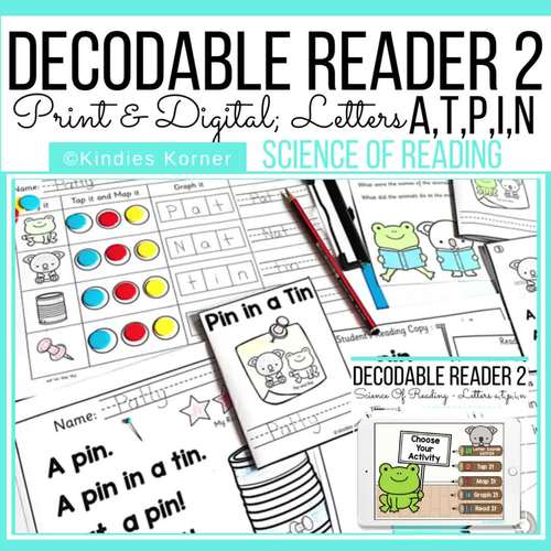 Decodable Readers Kindergarten Science of Reading SoR 2 Print & Digital