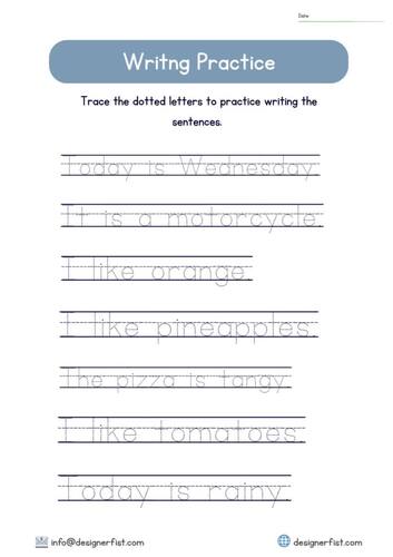 Autism Writing Practice Worksheet For Childs by Inclusive Learning Support