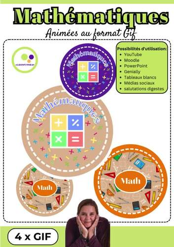 French: Math | 4 x Gif - Animation | Mathématiques | commercial use ...