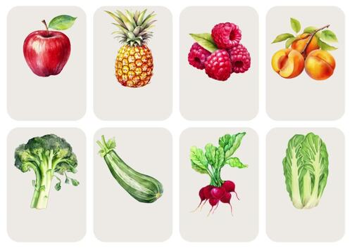 56 English-Korean Flashcards with Romaji | Fruits & Vegetables by The ...