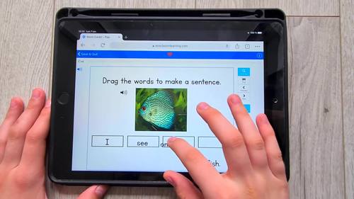 Ocean Animals BOOM CARDS | Sentence Building by Angie S | TpT