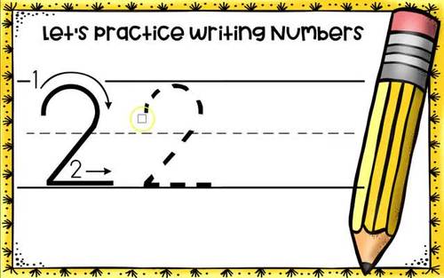 Learning to Write Numbers 0-9 Google Classroom Compatible | TpT