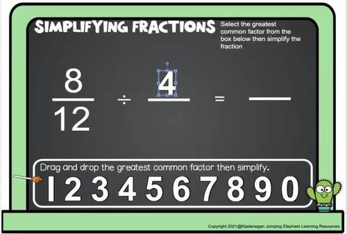 Simplifying Fractions Worksheets and Google Slides Greatest Common ...