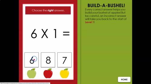 Multiplication Facts 6 and 7 For Google Classroom™ Apple Theme | TPT