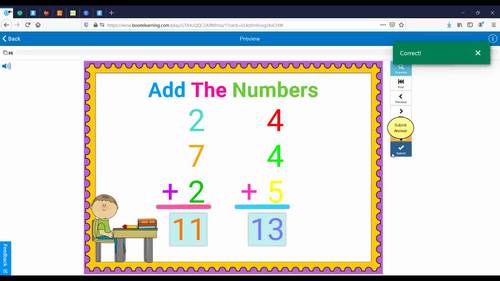 Adding 3 Numbers Using Doubles Boom Cards 1st Grade Math Digital Math ...