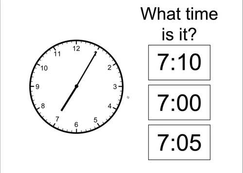 Telling Time to the Minute Level 3 Math Activity for Google Slides