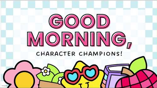 RESPECT Activity Morning Meeting Slide Lessons - CharacterTrait Ed 2nd ...