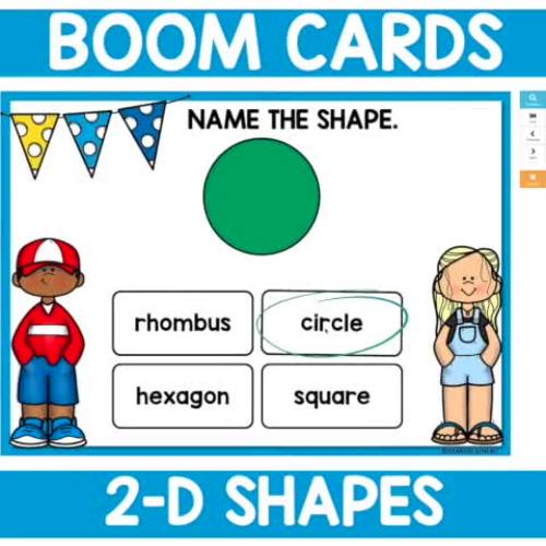 2-D Shapes Defining Attributes BOOM CARDS 1.G.A.1 No Prep 1st Grade ...