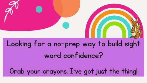Back to School | Color by Sight Word | Kindergarten High Frequency Words