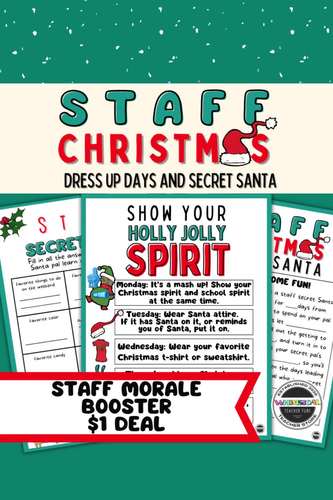 Staff Secret Santa and Dress Up Week - Christmas Staff Morale Booster ...
