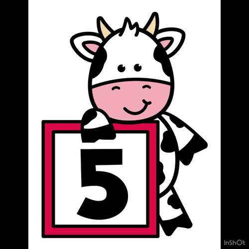 Kindergarten Counting Within 10 Matching Cards Math Centers | Cow Theme