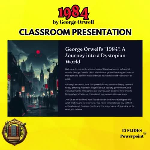 1984 by George Orwell *Powerpoint (PPTX) ELA Literature Presentation