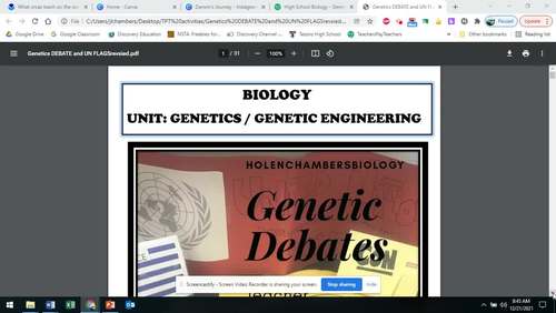 Biology - GENETICS: National Geographic Based Genetic Engineering Debates