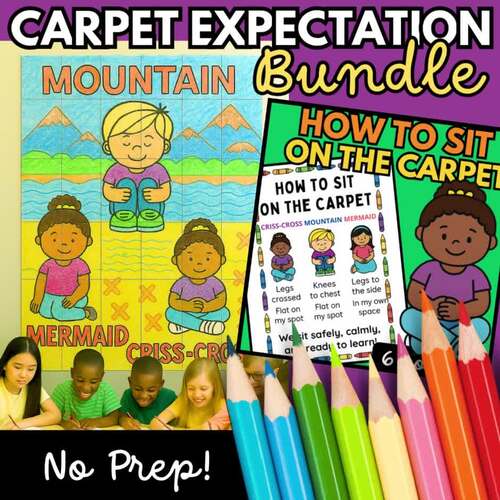 Carpet Expectations Visual Bundle | Sitting Positions Collaborative ...