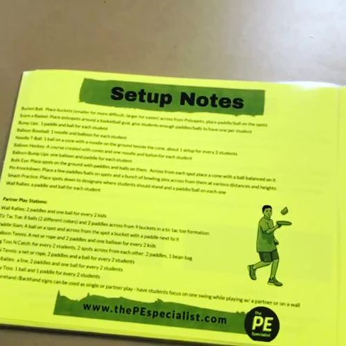 Striking with Implements Station Activity Signs for PE Class | TPT