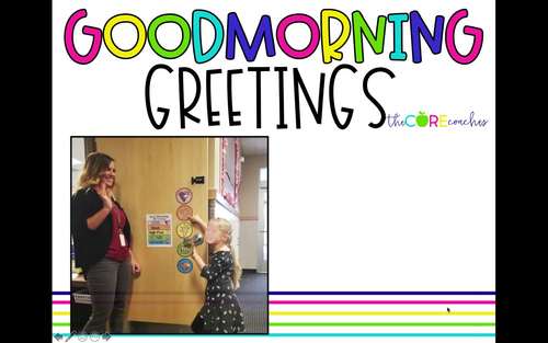 Morning Greeting Choices Posters- Classroom Greeting Signs - Back to School