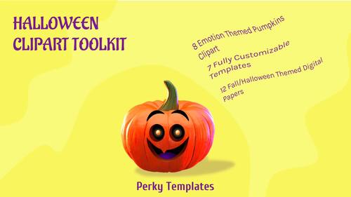 Halloween Clipart | Pumpkin Feelings Themed | Fall Digital Paper ...