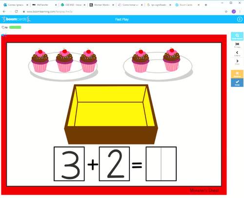 Distance Learning Boom Cards Cupcake Addition Game Interactive Task Cards K Sped