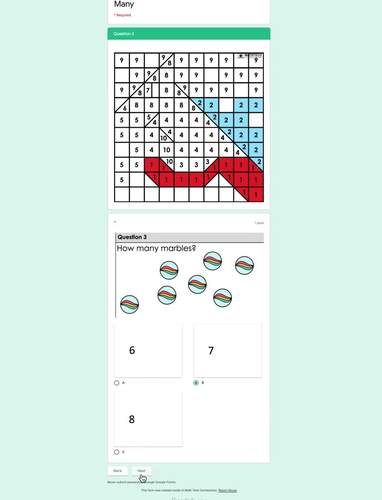 Digital Color by Number Activities | Kindergarten Math Task Cards | Centers