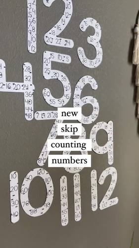 Boho Skip Counting Numbers Multiples Display Boho Forest Theme Décor