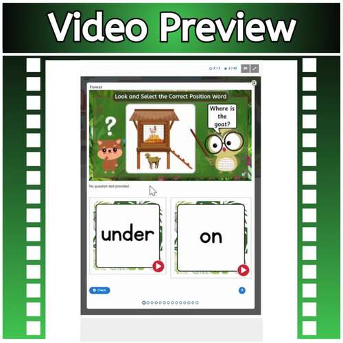 Look and Select the Correct Position Word Digital Resources by Schooler ...