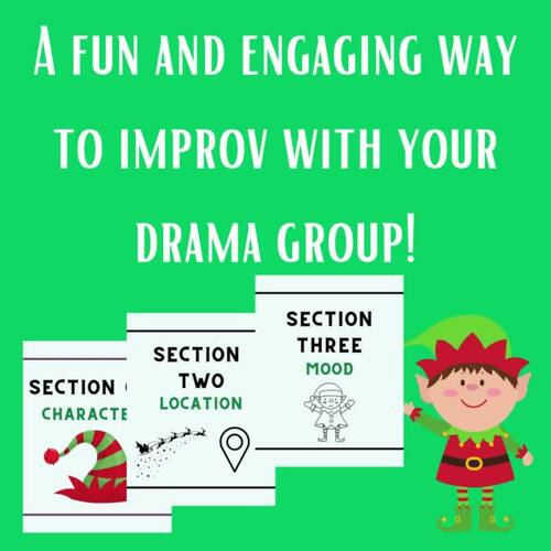 Christmas Drama Club Improv Game - Scene Starters by The Theater Teacher