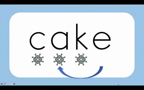 Winter Decodable Long Vowel Silent E Blending Slides | TpT